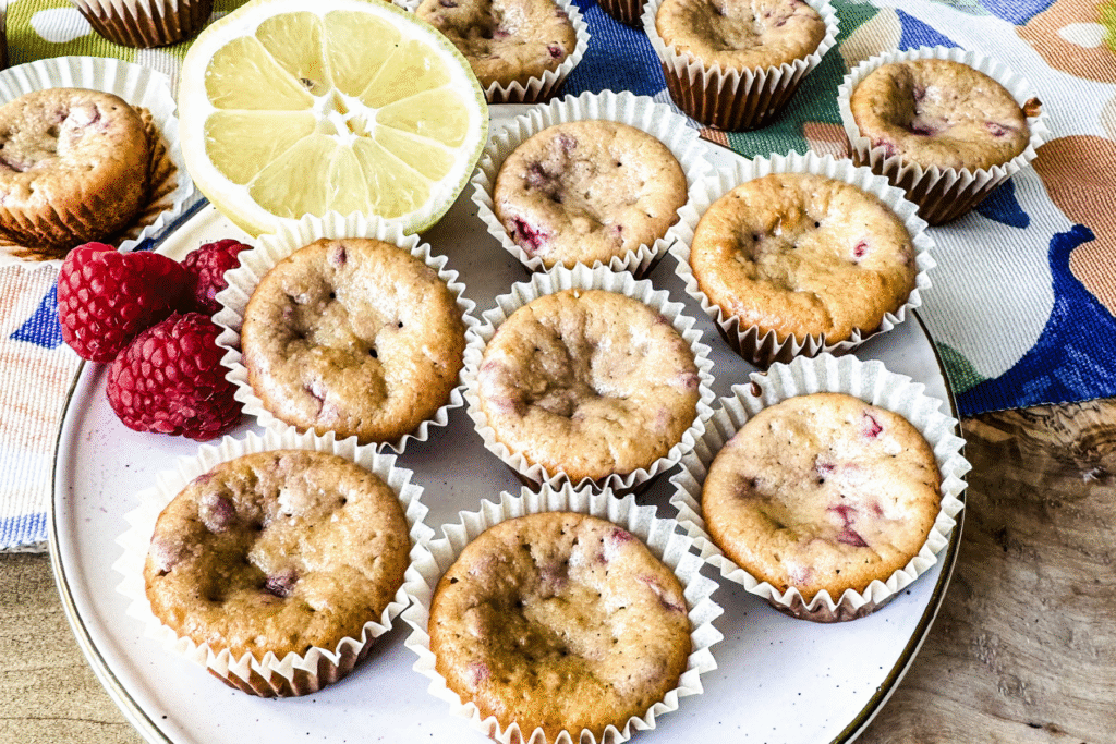 Lemon and Raspberry Muffins - Healthier Homemade Co Recipes